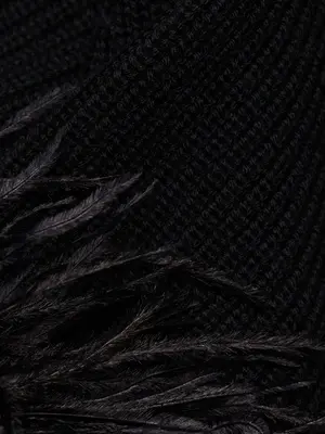 Lapointe Merino Wool Feather-cuff Sweater