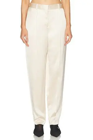 TOTEME Low Waist Satin Trouser - Ecru