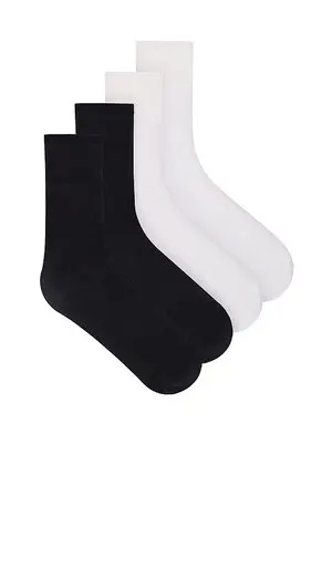 LOVERS AND FRIENDS Gia Knee Sock Pack - White & Black