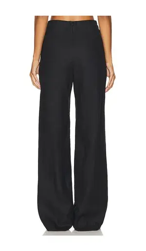 Faithfull The Brand Ilride Wide Leg Linen Trousers - Black