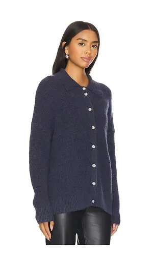 Central Park West Millie Oversized Sweater Polo - Navy