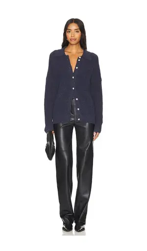 Central Park West Millie Oversized Sweater Polo - Navy