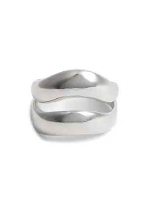 Agmes Double Wave Sterling Ring