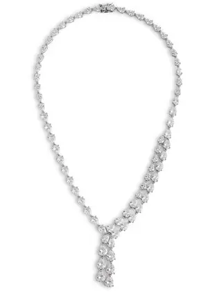 CZ BY KENNETH JAY LANE Crystal-embellished Necklace - Silver