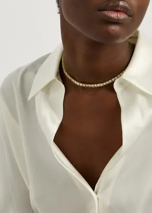 CZ BY KENNETH JAY LANE Crystal-embellished Tennis Necklace