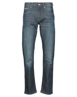 Armani Exchange Straight-leg Jeans With Leather Trims