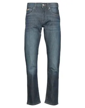 Armani Exchange Straight-leg Jeans With Leather Trims