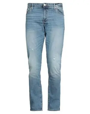 Armani Exchange Jeans With Leather Trims