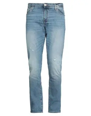 Armani Exchange Jeans With Leather Trims