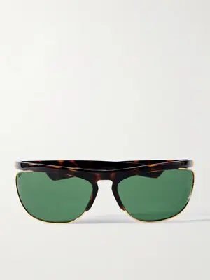 Bottega Veneta Cat-eye Acetate And Gold-tone Sunglasses - Brown