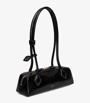 Alaïa Le Teckel Snakeskin Shoulder Bag - Black