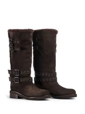 LE SILLA Harley Buckled Knee-high Boots