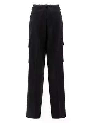 Herno Pleat-detail Cargo Trousers - Black