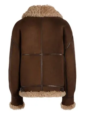 Bally Shearling-trim Leather Jacket