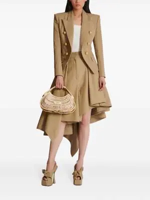 Balmain Jolie Madame Medium Wicker Basket Tote