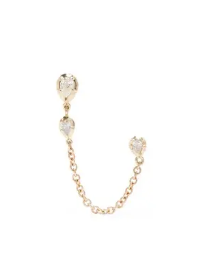 Jacquie Aiche 14kt Yellow Sophia Diamond Chain Earring - Gold
