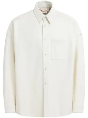 Marni Long-sleeve Leather Shirt 00w17 White