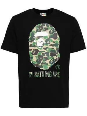 A BATHING APE Logo-print Cotton T-shirt - Black