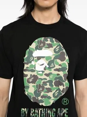 A BATHING APE Logo-print Cotton T-shirt - Black
