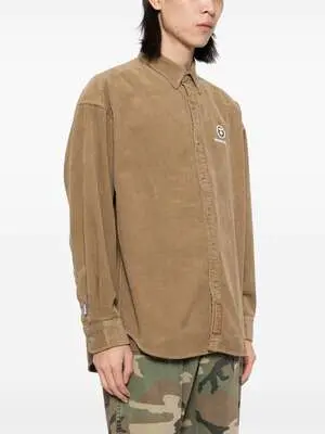 AAPE BY *A BATHING APE Logo-patch Corduroy Shirt