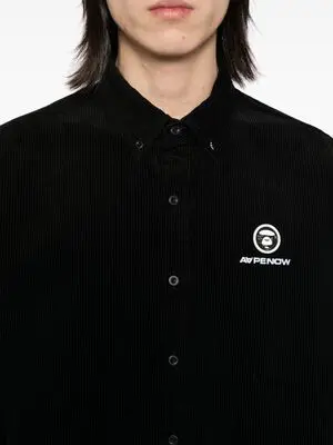 AAPE BY *A BATHING APE Logo-patch Corduroy Shirt