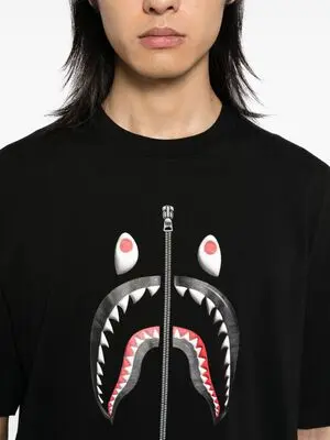 A BATHING APE Graphic-print Cotton T-shirt - Black