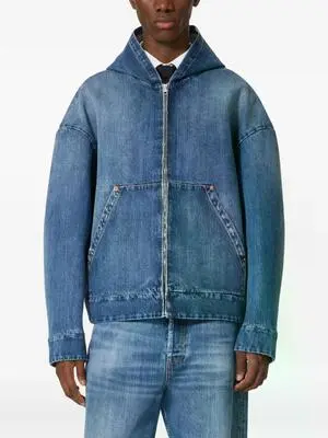 Valentino Garavani Hooded Denim Jacket