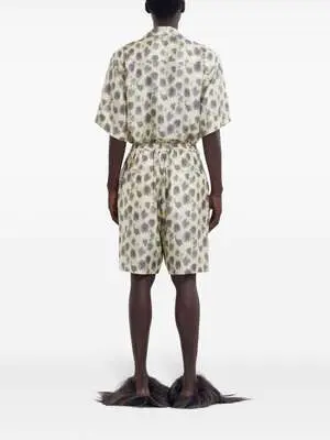 Marni Printed Silk Bermuda Shorts - Neutrals