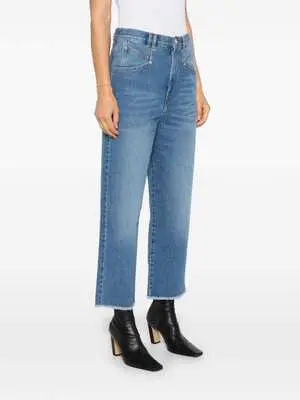 Isabel Marant Dilali Cropped Straight Leg Jeans