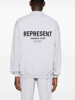 REPRESENT Owners' Club Logo-print Polo Shirt - Grey