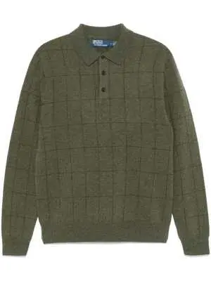Ralph Lauren Check-pattern Polo Sweater - Green