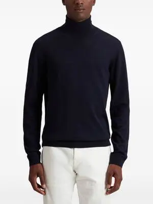 Woolrich Roll-neck Knitted Jumper - Blue