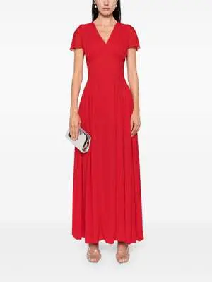 ROTATE BY BIRGER CHRISTENSEN V-neck Maxi Dress