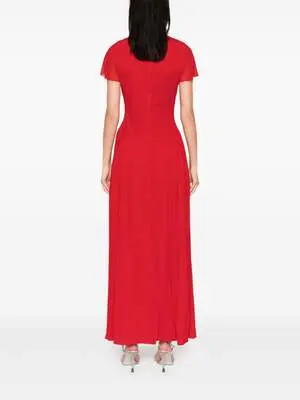 ROTATE BY BIRGER CHRISTENSEN V-neck Maxi Dress