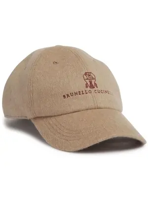 Brunello Cucinelli Logo Cap - Neutrals