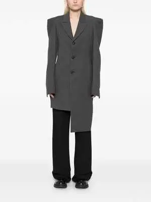 Yohji Yamamoto Asymmetric Single-breasted Blazer