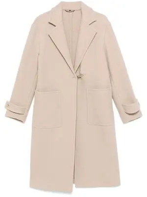 FAY Single-breasted Felted Wool Blend Coat