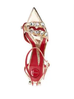 HARDOT 100mm Booty Sandals - Gold