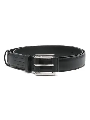 Polo Ralph Lauren Engraved-buckle Leather Belt - Black