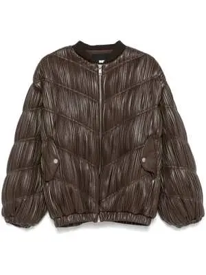 ROTATE BY BIRGER CHRISTENSEN Pleated Bomber Jacket
