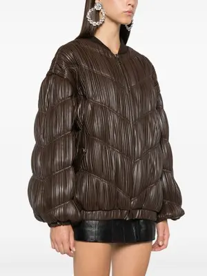 ROTATE BY BIRGER CHRISTENSEN Pleated Bomber Jacket