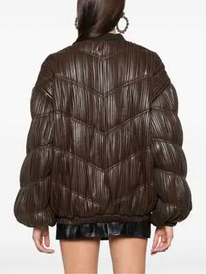 ROTATE BY BIRGER CHRISTENSEN Pleated Bomber Jacket