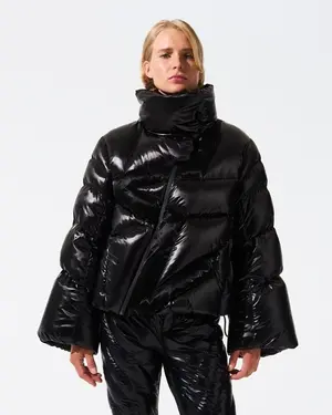 Perfect Moment Ariel Down Bomber Jacket - Black-liquid
