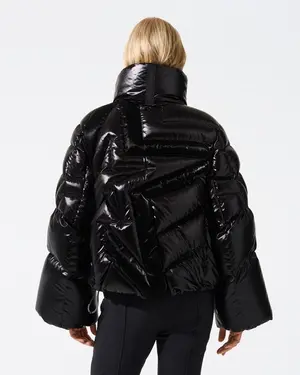 Perfect Moment Ariel Down Bomber Jacket - Black-liquid