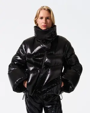 Perfect Moment Ariel Down Bomber Jacket - Black-liquid