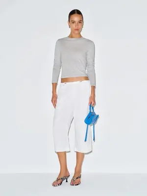REFORMATION Ezra Slim Fit Long Sleeve Tee - Grey