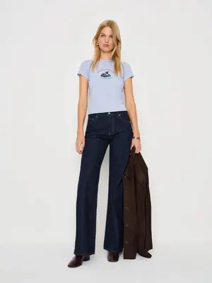 REFORMATION Max Slim T-shirt - Blue