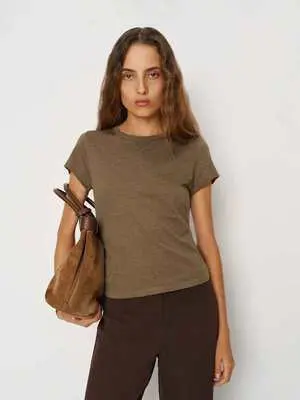 REFORMATION Slim T-shirt - Brown