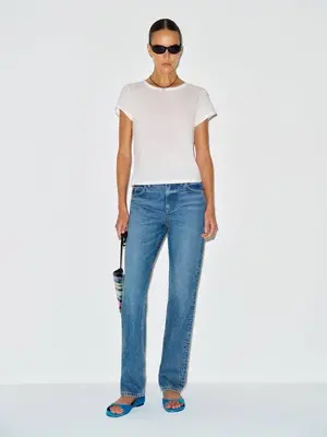 REFORMATION Max Slim T-shirt - Ivory