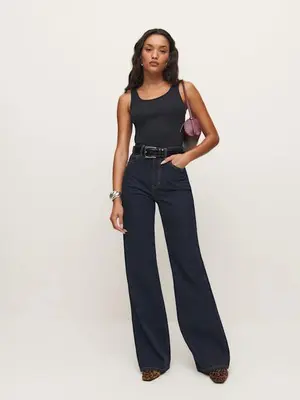 REFORMATION Olive Tank - Black